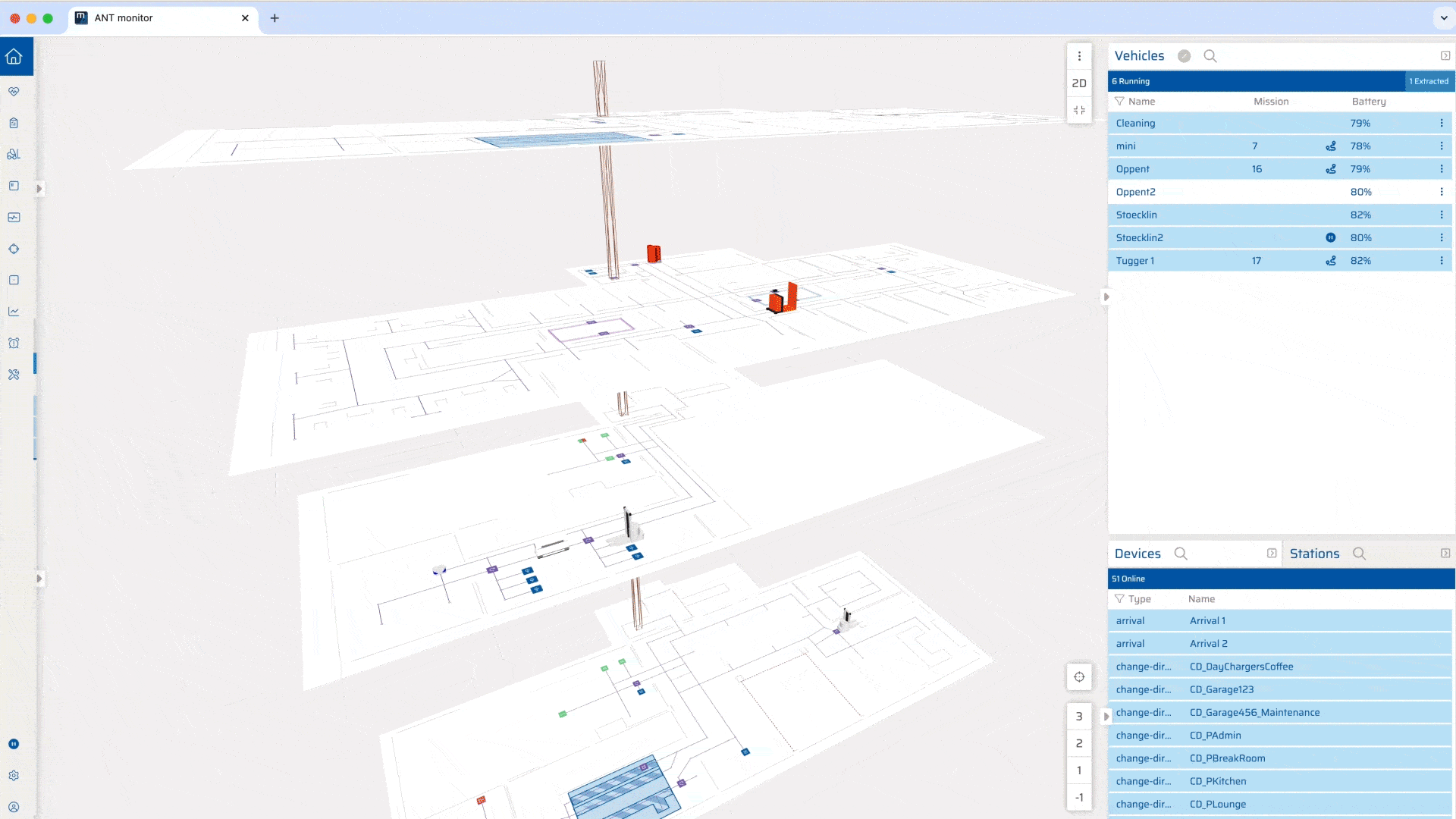 ANT server AGV/AMR Fleet Manager by BlueBotics